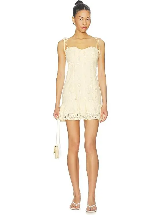 Astr The Label Kelley Mini Dress - Lemon