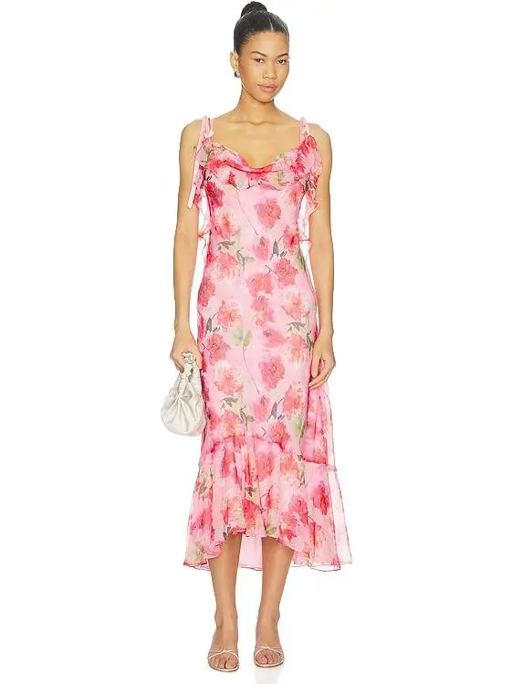 Astr The Label Nissa Floral Dress - Pink Floral
