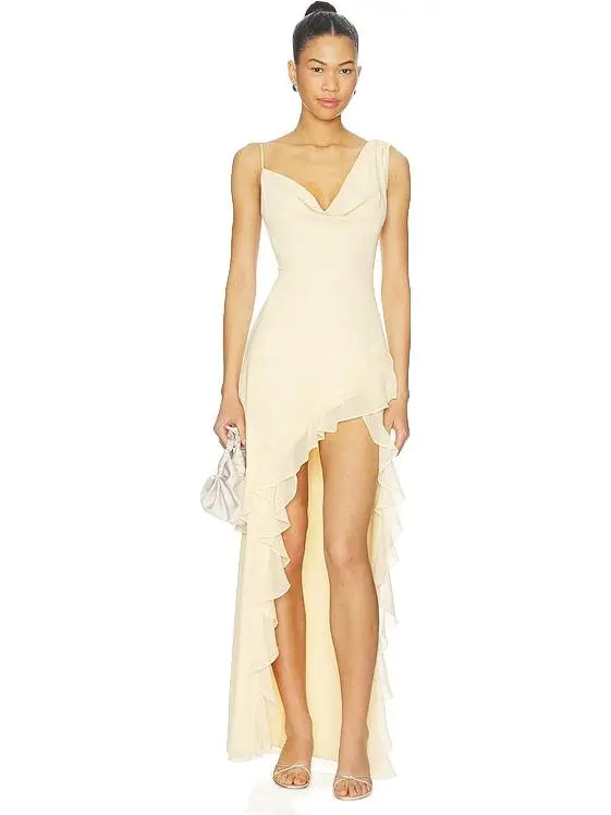 Amanda Uprichard Ella Rose Maxi Dress - Cornsilk