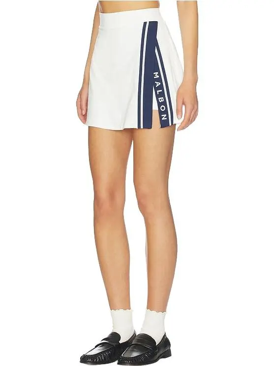 MALBON Baseline Skirt - White