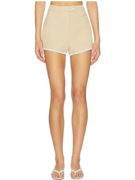 Astr The Label Kya Shorts - Taupe