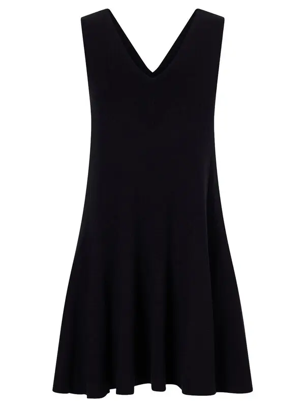 Arch4 Cotton, Silk And Cashmere-blend Mini Dress - Black