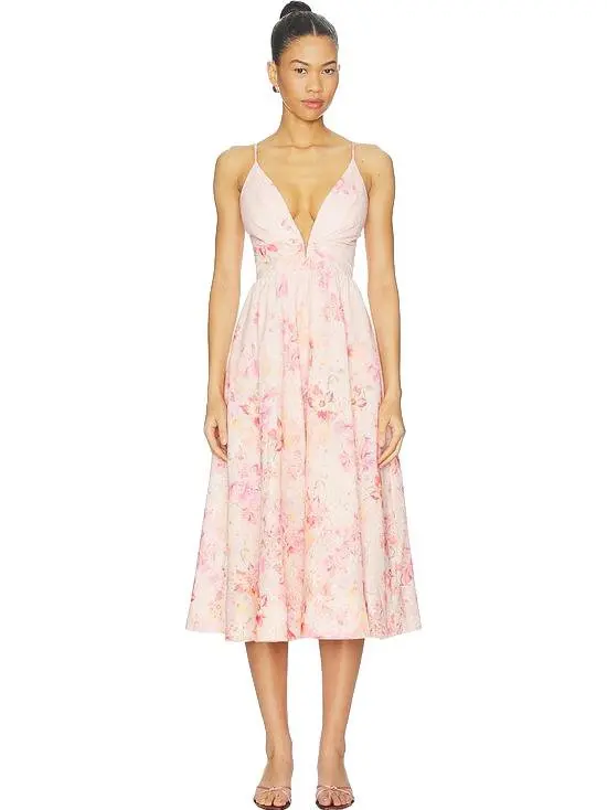 Astr The Label Janna Dress - Carnation Pink Floral