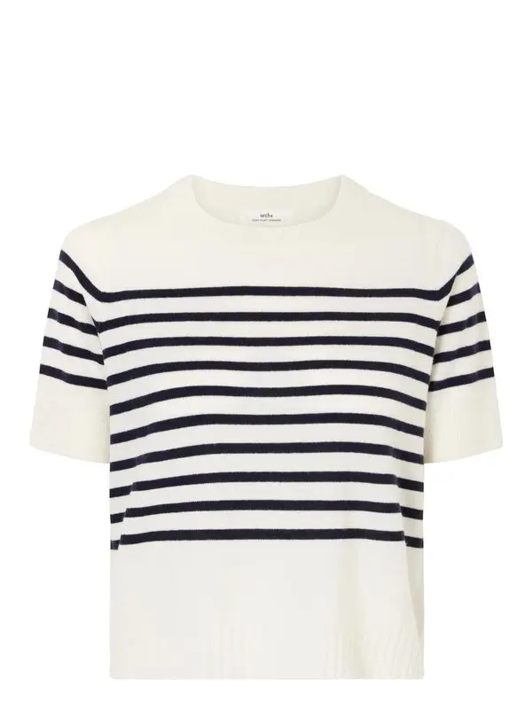 Arch4 Dorian Striped Baby Cashmere Sweater - Neutrals