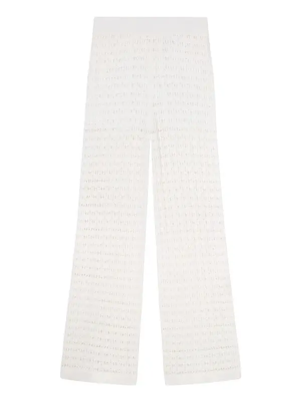 Arch4 Ray Crocheted Straight-leg Pants - White