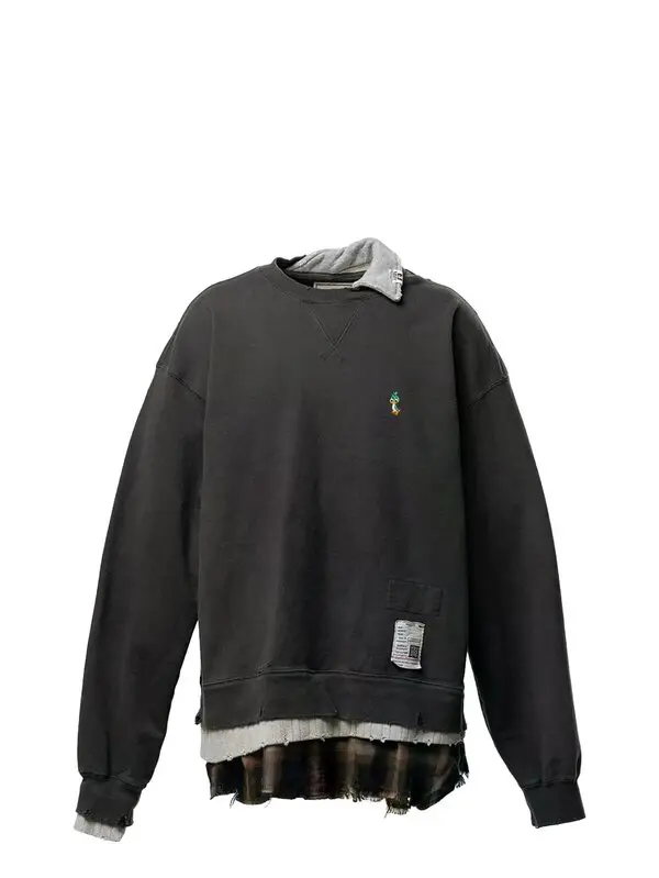 Mihara Yasuhiro Graphic Layered Sweatshirt - Grey