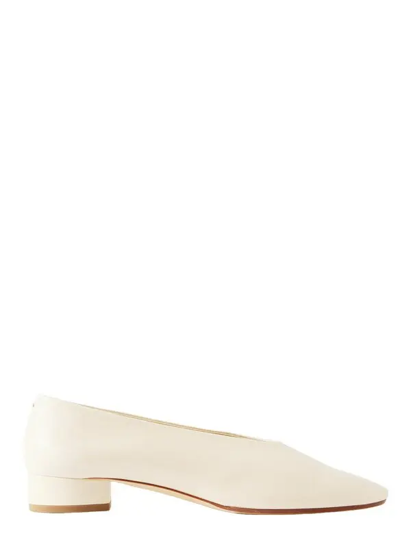 AeydĒ Delia Leather Pumps - Neutrals