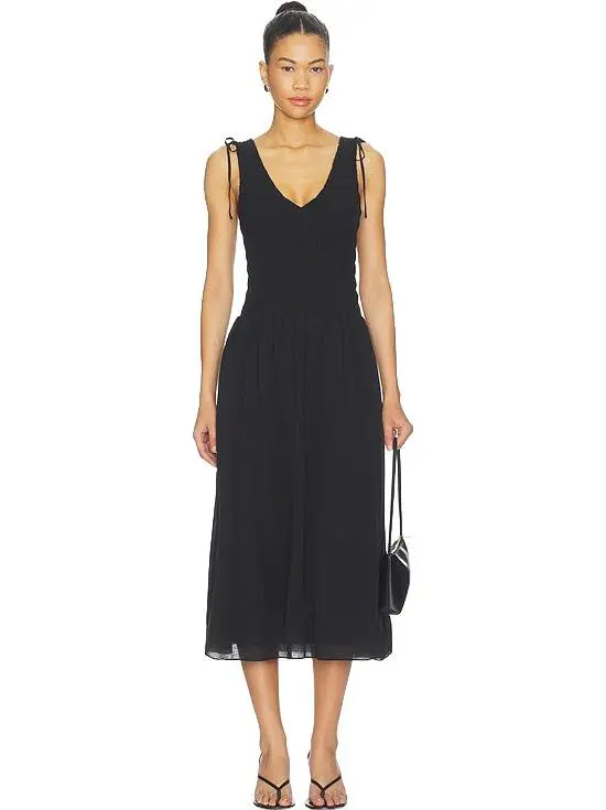 Paige Sebastian Midi Dress - Black