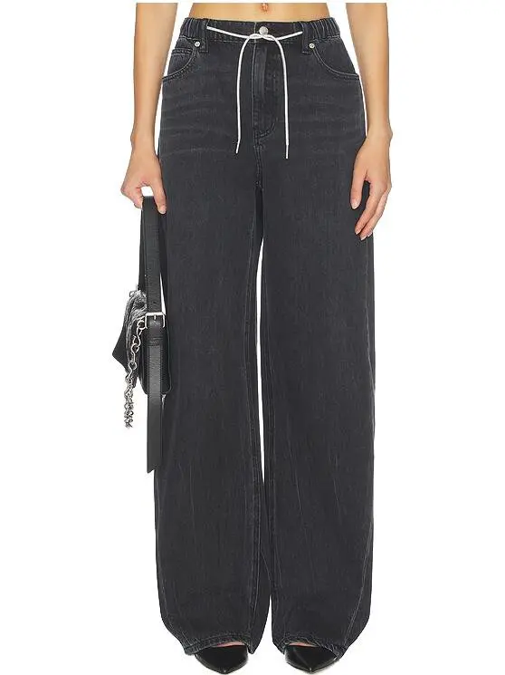 Alexander Wang Balloon Jogger Jeans With Crystal Drawcord - Grey Aged