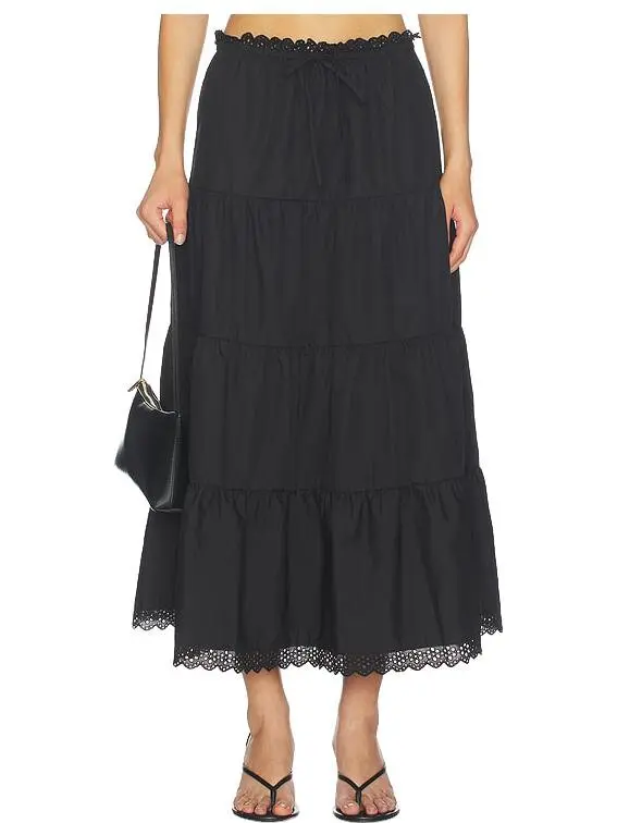 MORE TO COME Angela Maxi Skirt - Black