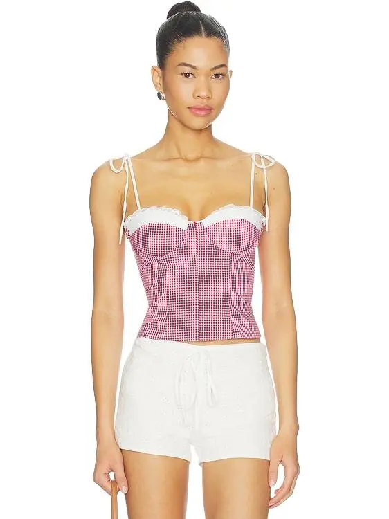 MORE TO COME Roslyn Top - Red Gingham