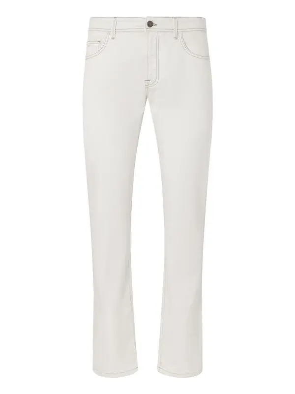 Canali Slim-fit Straight-leg Jeans - White