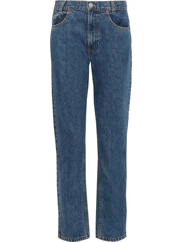 RE/DONE High-rise Slim-leg Jeans - Mid Denim
