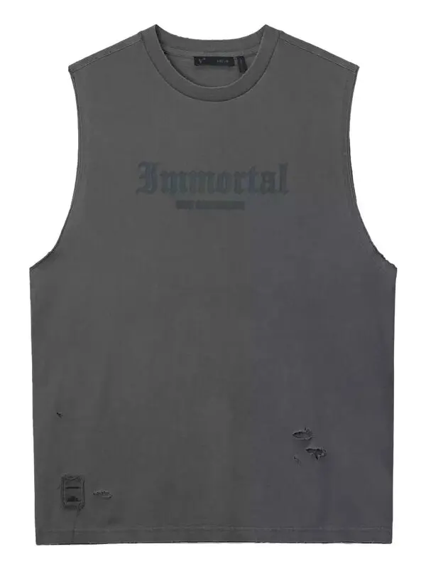 FIVE CM Distressed Tank Top - Grey
