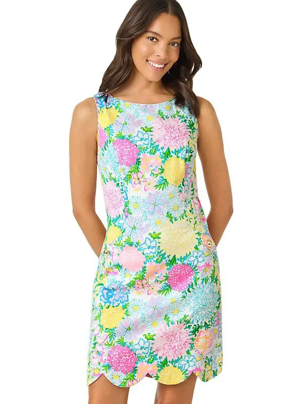 LILLY PULITZER Scallop Shift Dress - Multi Lilly Garden
