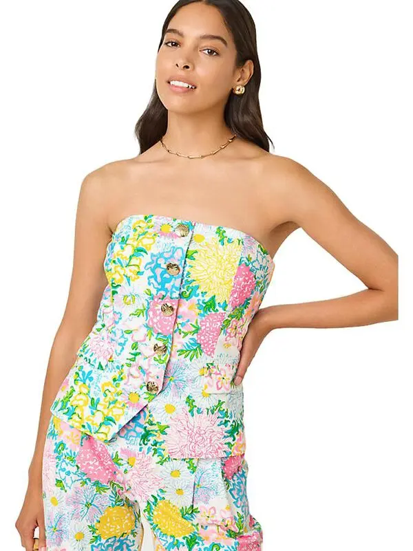 Lilly Pulitzer® Danneel Strapless Top - Multi Lilly Garden