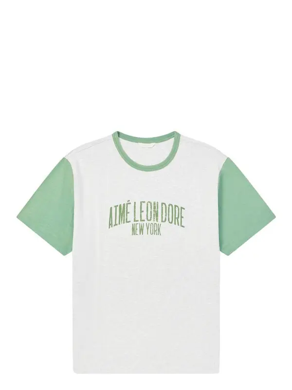 Aimé Leon Dore Logo-print Cotton-jersey T-shirt - Gray