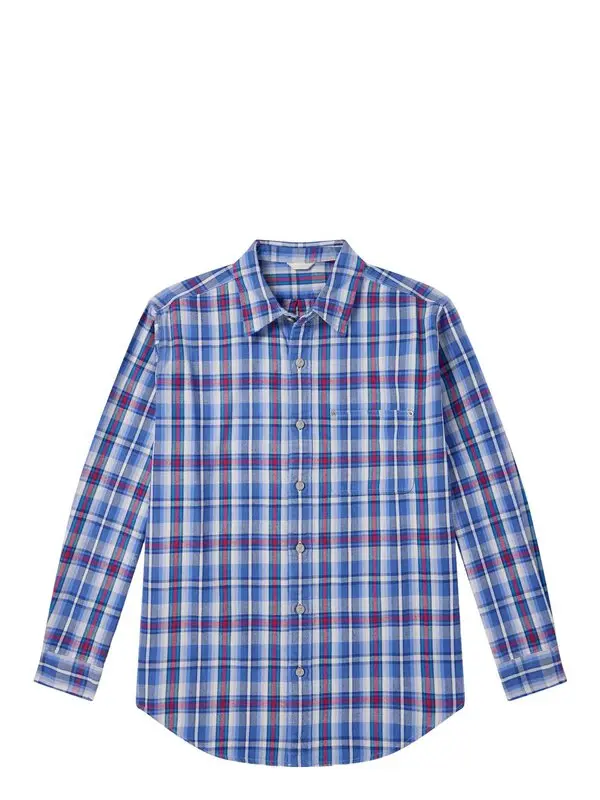 Aimé Leon Dore Checked Cotton-twill Shirt - Blue