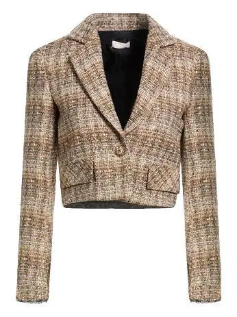 LIU •JO Single-breasted Blazer With Decorative Pockets - Beige