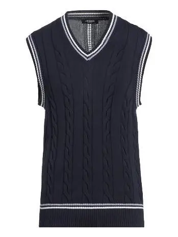 MASQ Sleeveless Knitted Cotton Top - Blue