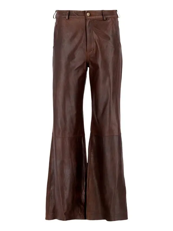 CURATORIA Rivero Leather Pants - Brown