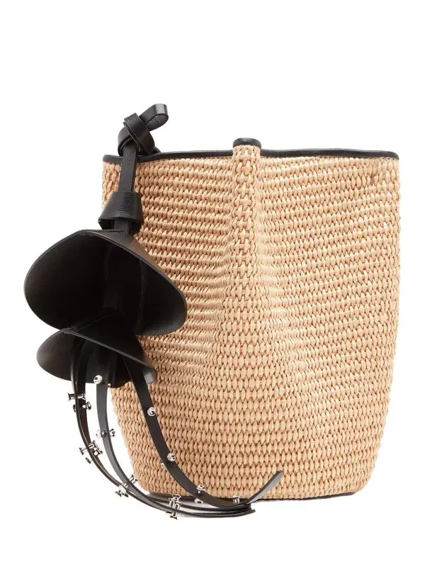 Givenchy Snap Nano Raffia Bucket Bag - Neutral