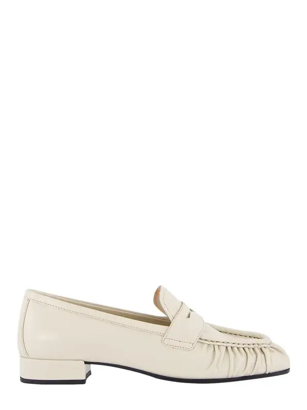 Prada Leather Loafers - White