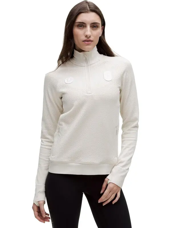 Lululemon Team Canada Engineered Warmth Half Zip - Beech White/beech White