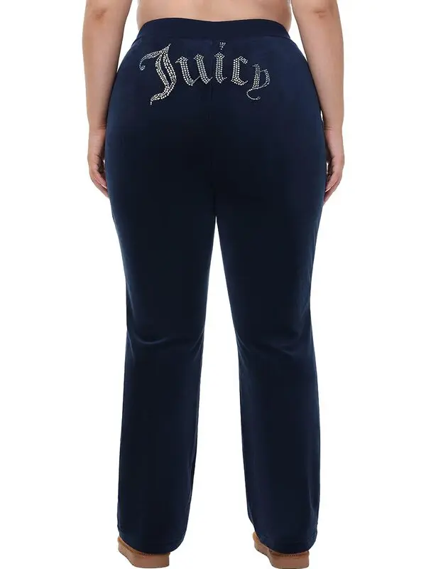 Juicy Couture Plus-size Customizable Velour Track Pants - Regal Blue