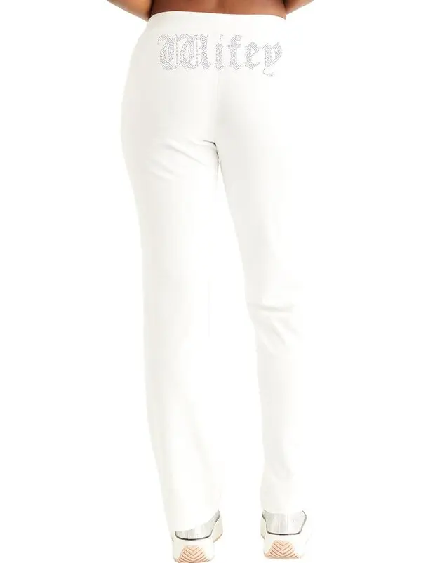 Juicy Couture Wifey Customizable Velour Track Pants - Angel