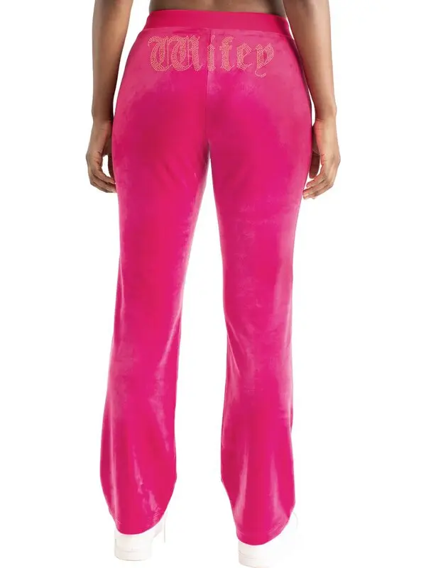 Juicy Couture Customizable Velour Track Pants - Free Love