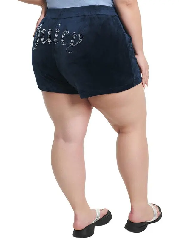 Juicy Couture Velour Shorts - Regal Blue
