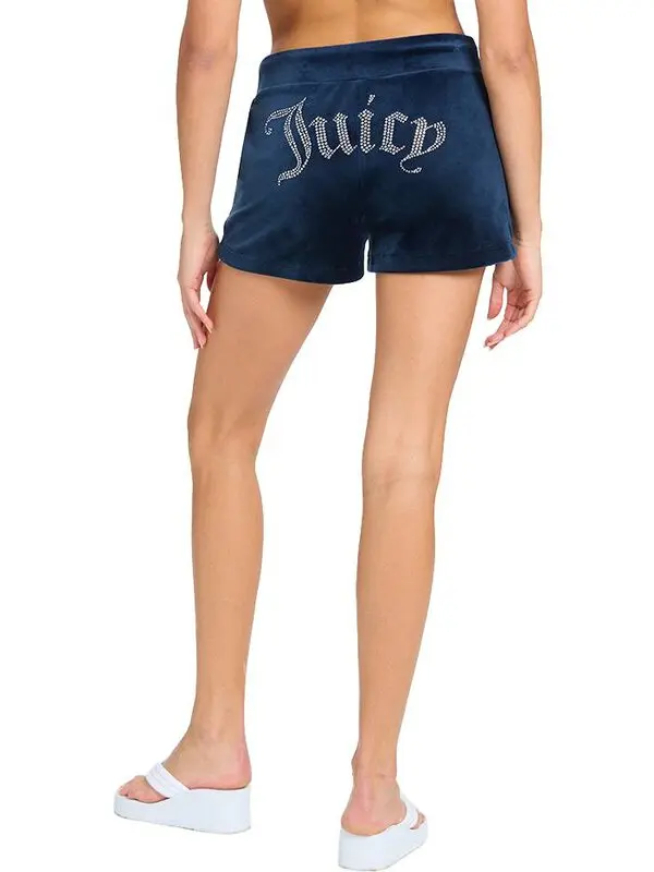 Juicy Couture Velour Track Short - Regal Blue