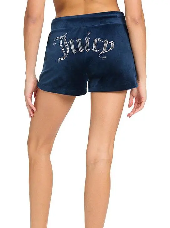 Juicy Couture Velour Track Short - Regal Blue