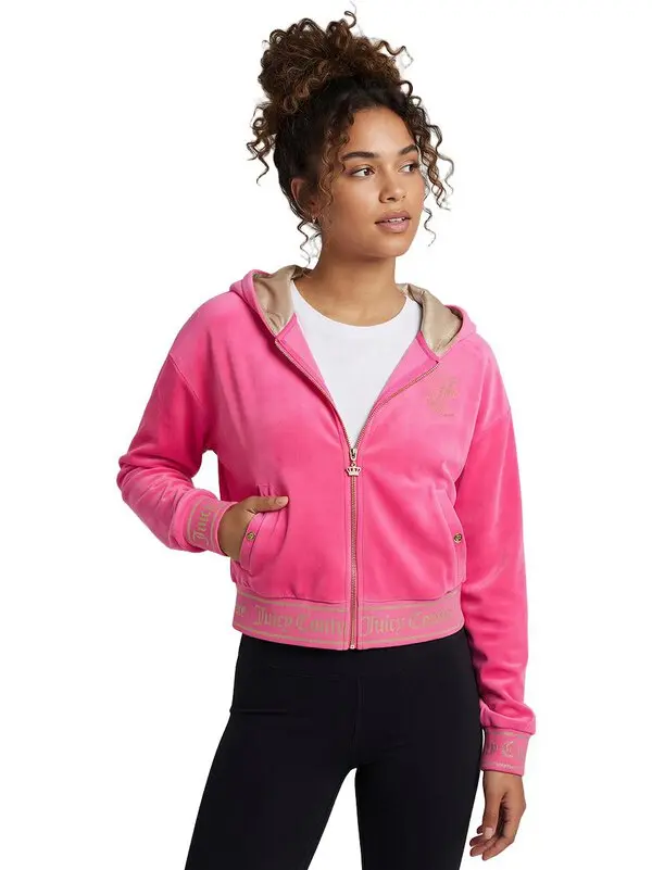 Juicy Couture Reversible Velour Zip-up Jacket - Sugar Plum