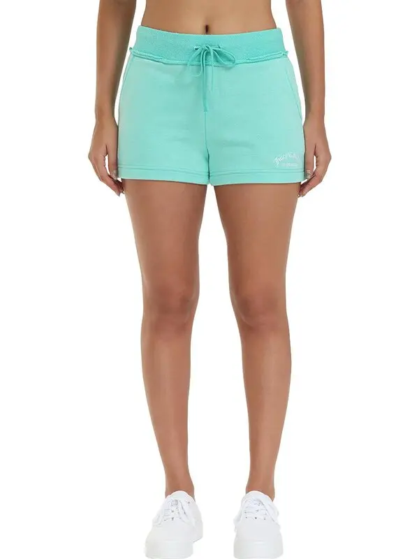 Juicy Couture French Terry Embroidered Shorts - Bermuda Sky