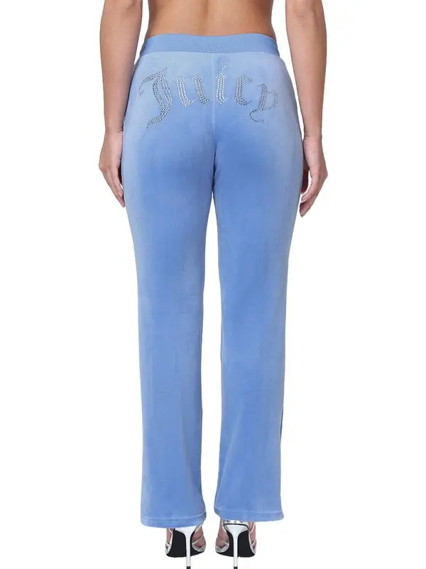 Juicy Couture Velour Track Pants With Embellishment - Granada Sky