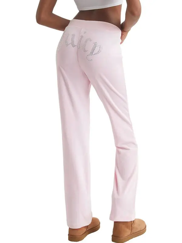 Juicy Couture Og Big Bling Velour Track Pants - Soft Glow