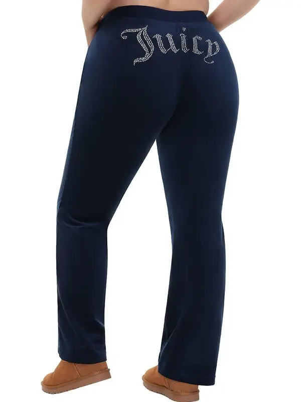 Juicy Couture Plus-size Velour Track Pants - Regal Blue