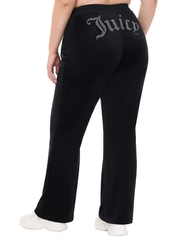 Juicy Couture Velour Track Pants - Liquorice