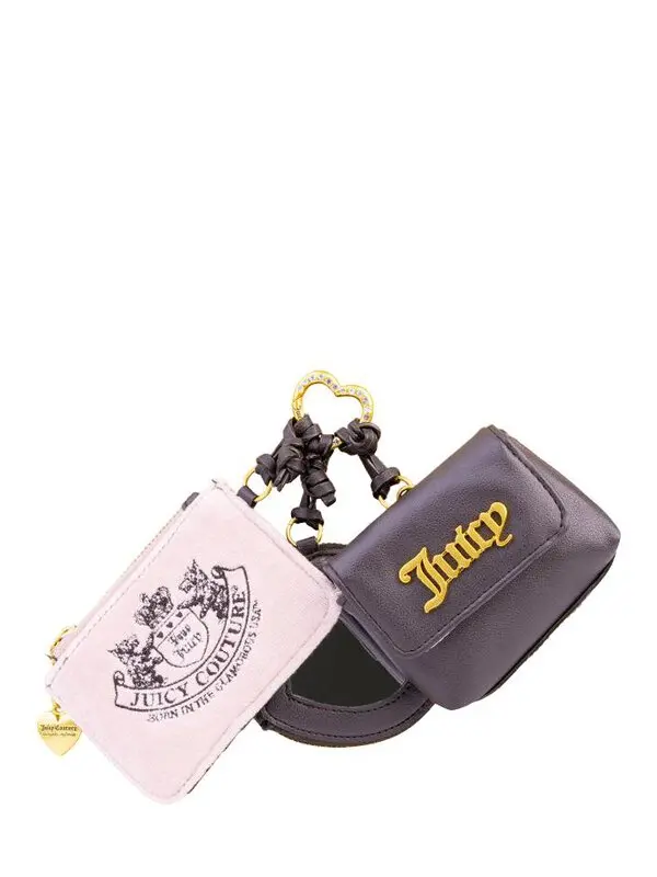 Juicy Couture Heritage Core Wristlet Bundle - Dusty Blush/chocolate Brown