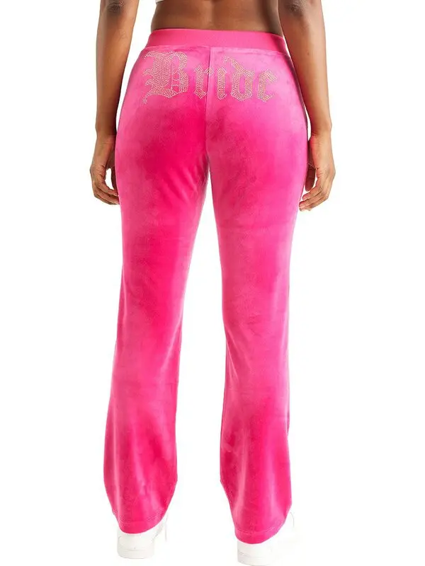 Juicy Couture Customizable Velour Track Pants - Free Love
