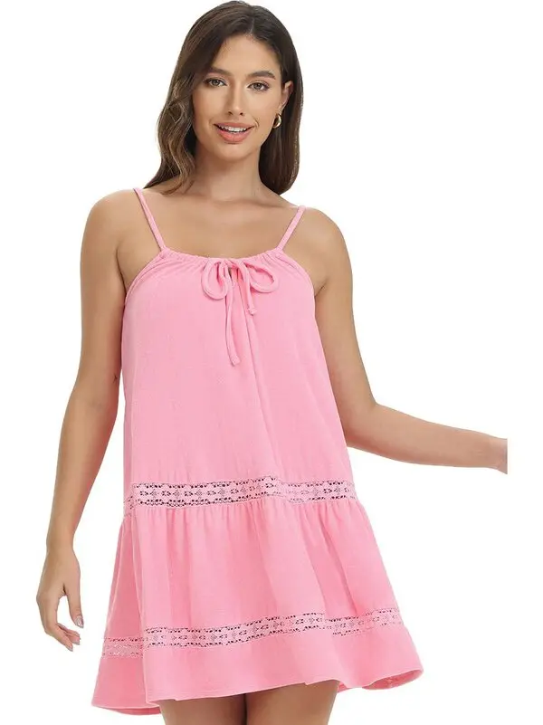 Juicy Couture Towel Terry Tiered Mini Dress - Hot Hot