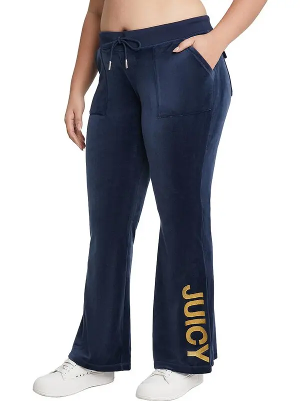 Juicy Couture Plus-size Velour Pants - Regal Blue