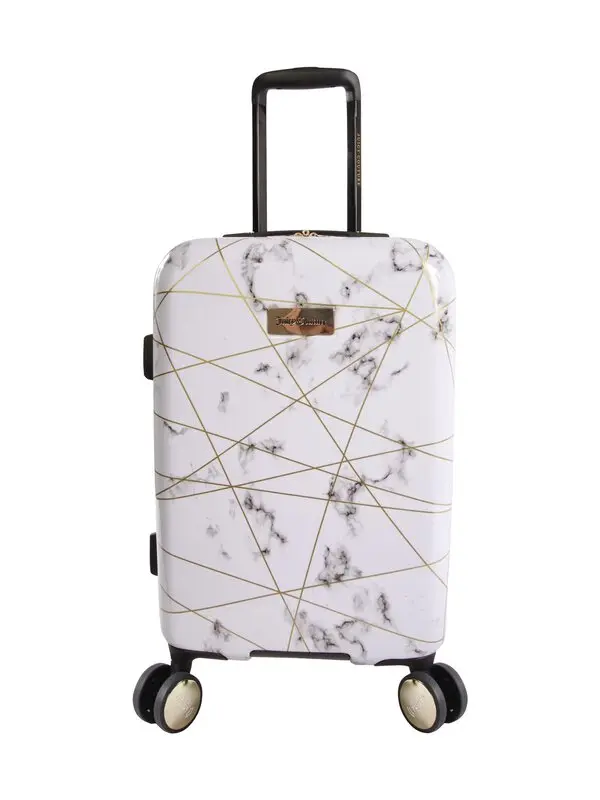 Juicy Couture Carry-on Hardside Spinner Luggage - Marble Web