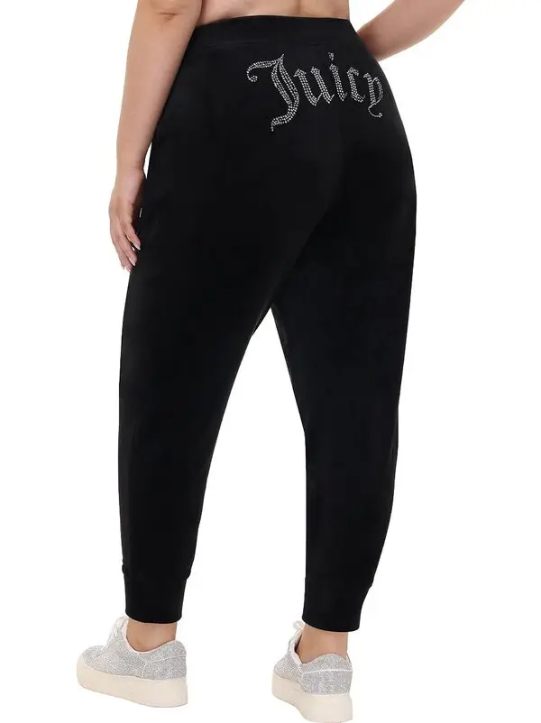 Juicy Couture Plus-size Big Bling Velour Jogger - Liquorice