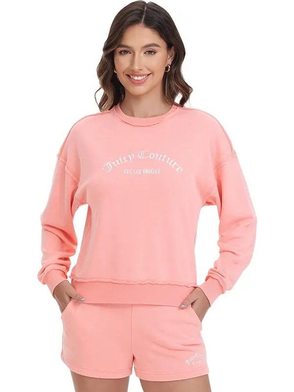 Juicy Couture Embroidered Crewneck - Guava