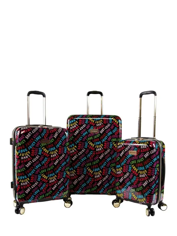 Juicy Couture 3-piece Hardside Spinner Luggage Set - Rainbow