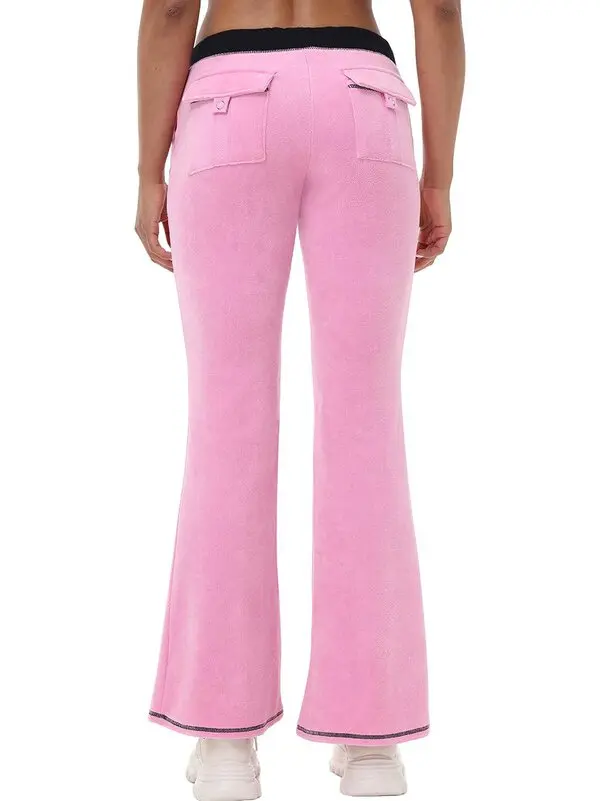 Juicy Couture Sweetheart Cotton Velour Track Pants - Fanciful