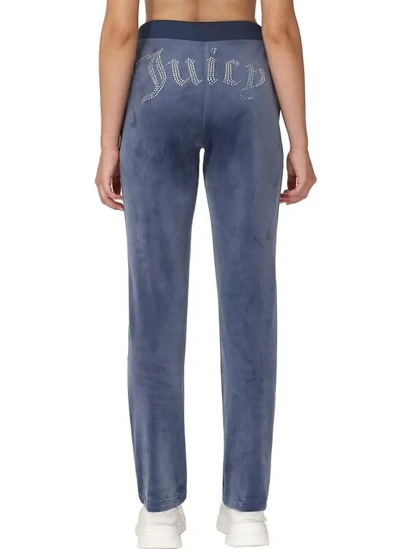 Juicy Couture Og Big Bling Velour Track Pants - Vintage Indigo